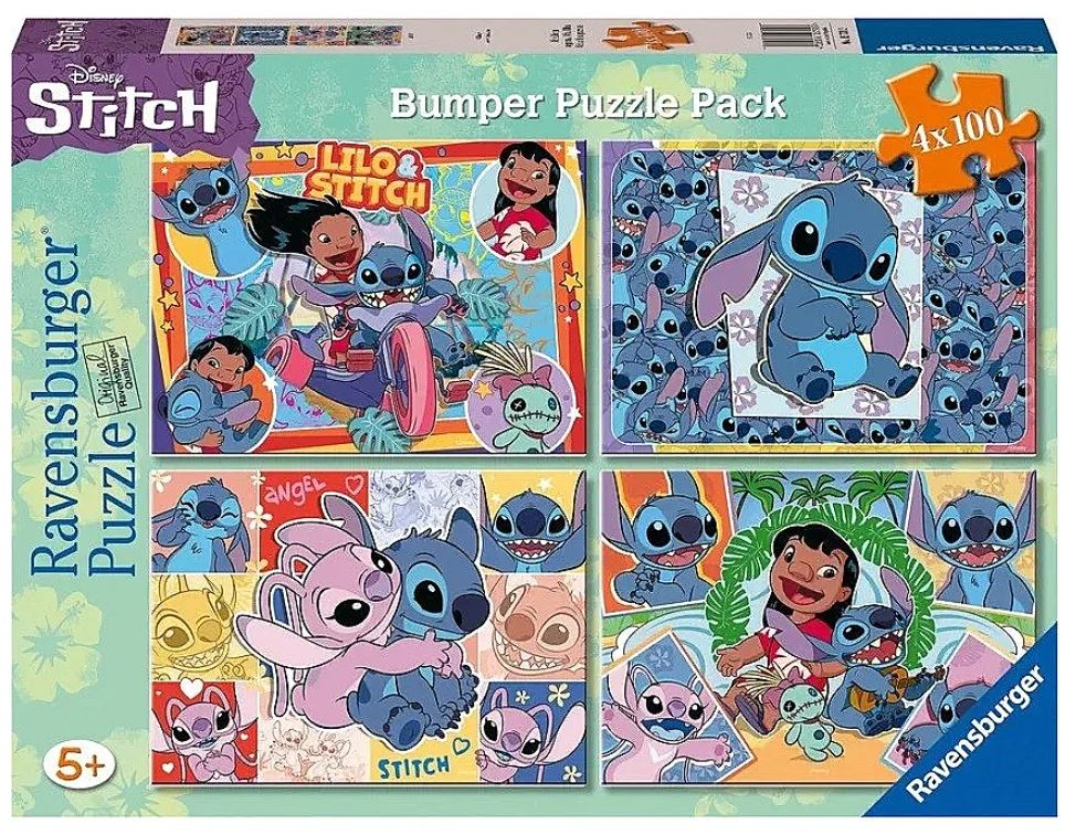 Stitch 4x100 Piece Jigsaw Puzzle by Ravensburger