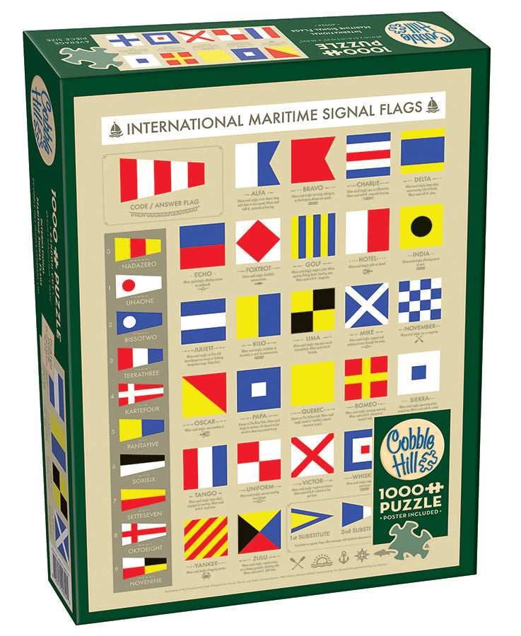 International Maritime Signal Flags 1000 Piece Jigsaw Puzzle by Cobble