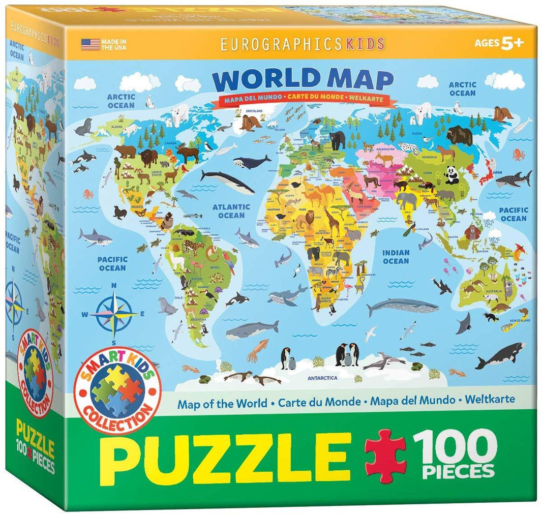 Map of the World 100 Piece Jigsaw Puzzle by Eurographics