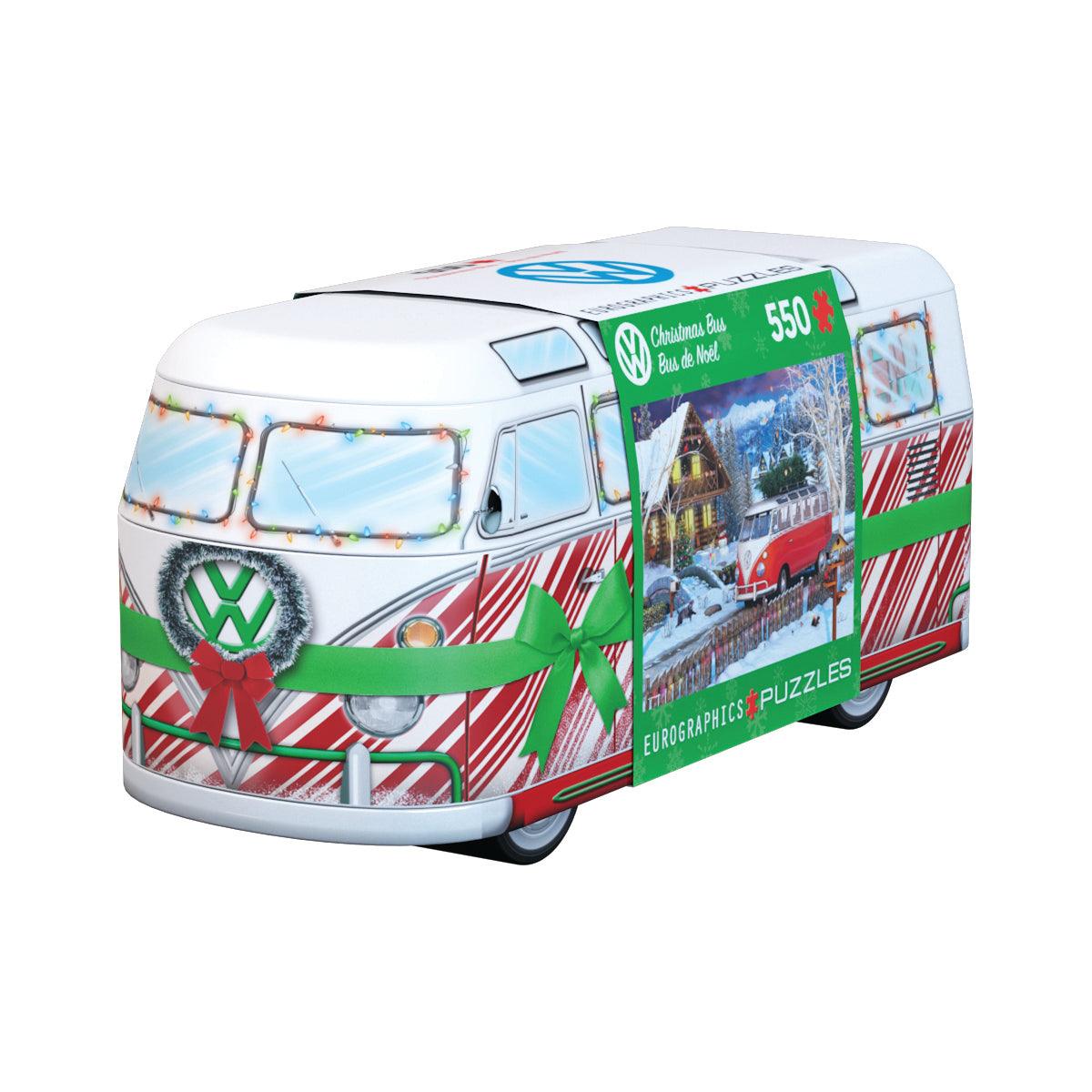 VW Christmas Bus Tin 550 Piece Jigsaw Puzzle by Eurographics